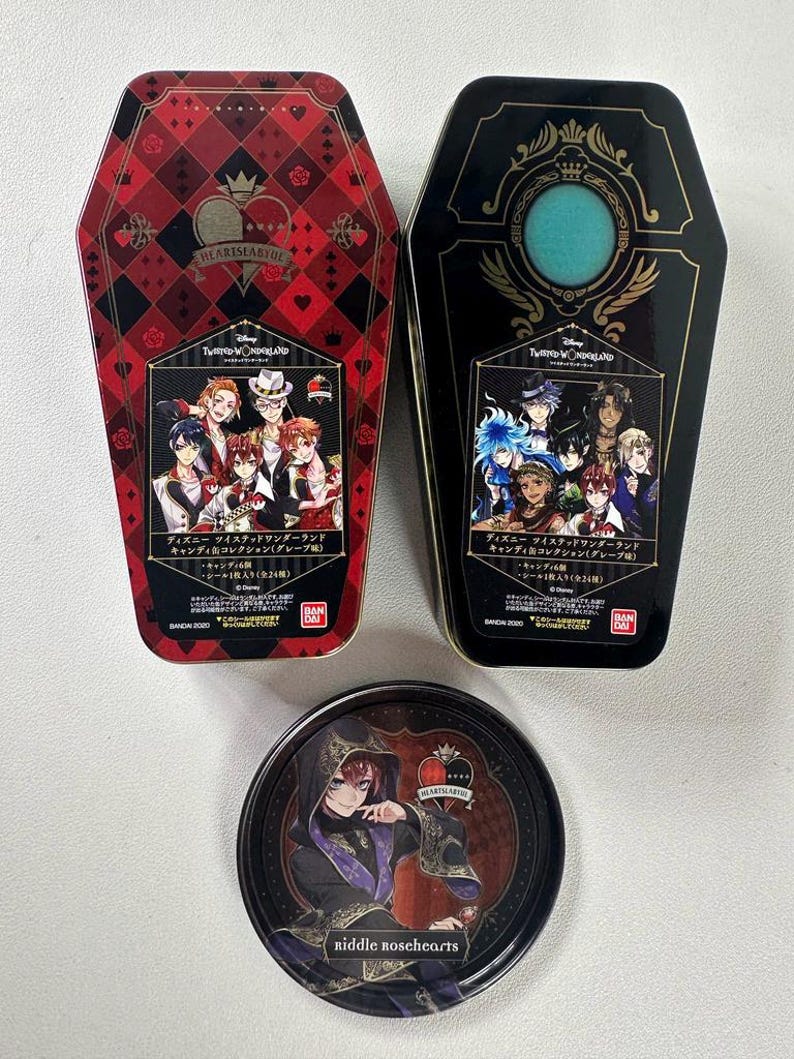Twisted Wonderland Tin Coffin Set Heartslabyul Riddle Rosehearts ...