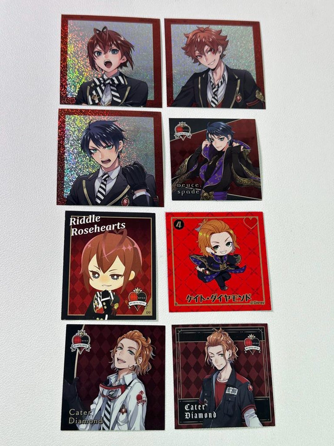 Twisted Wonderland Sticker Set Heartslabyul Riddle Ace Deuce Trey Cater ...