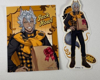 Twisted Wonderland Large Glitter Sticker Set Savanaclaw Jack Howl Gym ...