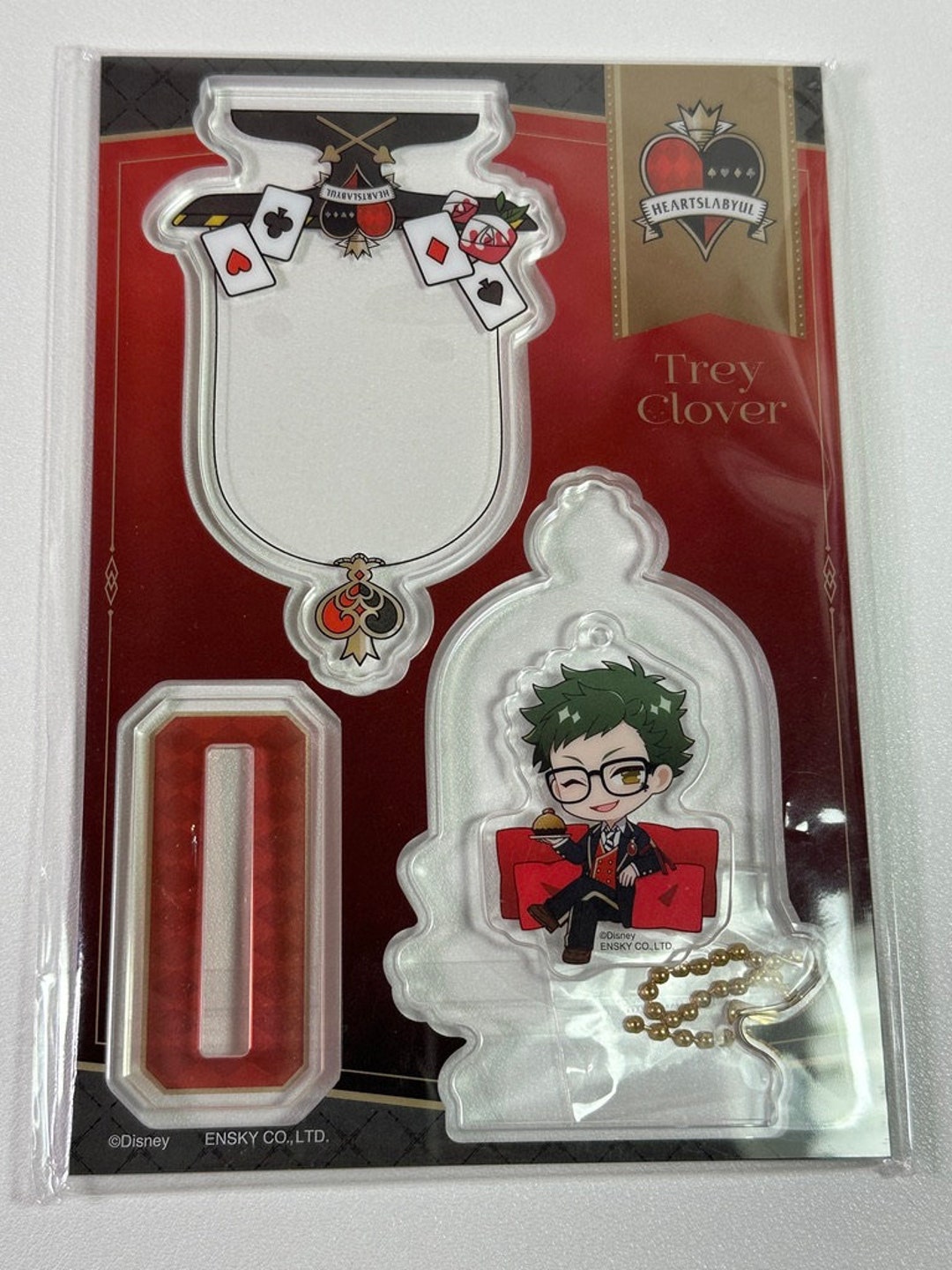 Twisted Wonderland Heartslabyul Trey Clover Clear Cage Acrylic Stand ...