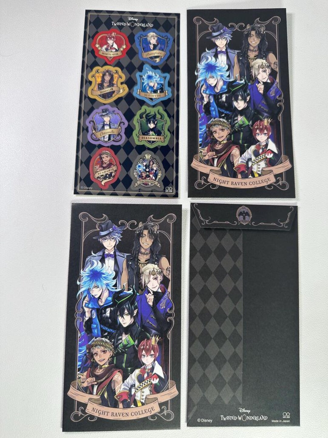 Twisted Wonderland Stationary Envelope Sticker Sheet Set Riddle Leona ...