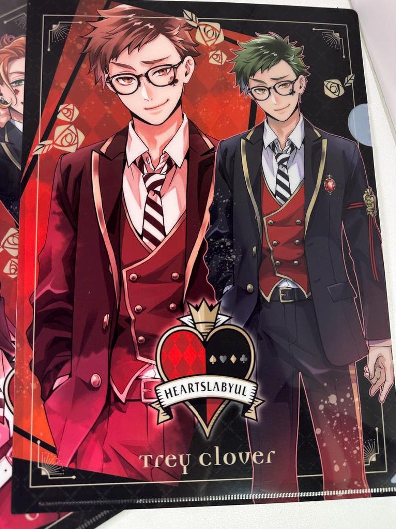 Twisted Wonderland Clear File Set Heartslabyul Trey Clover Cater ...
