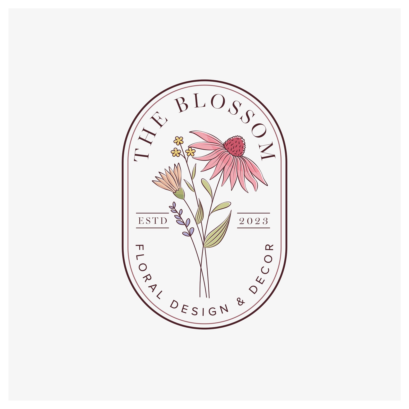 Custom Flower Logo Design, Logo Design Branding, Minimalist Logo ...