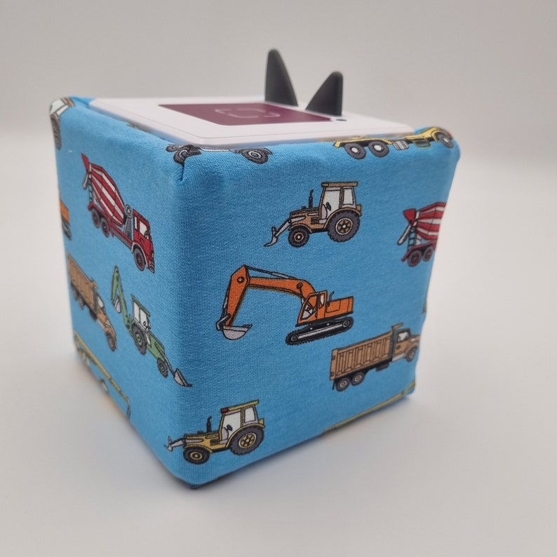Handmade Fabric Cover for Toniebox® (compatible), Construction Vehicles ...
