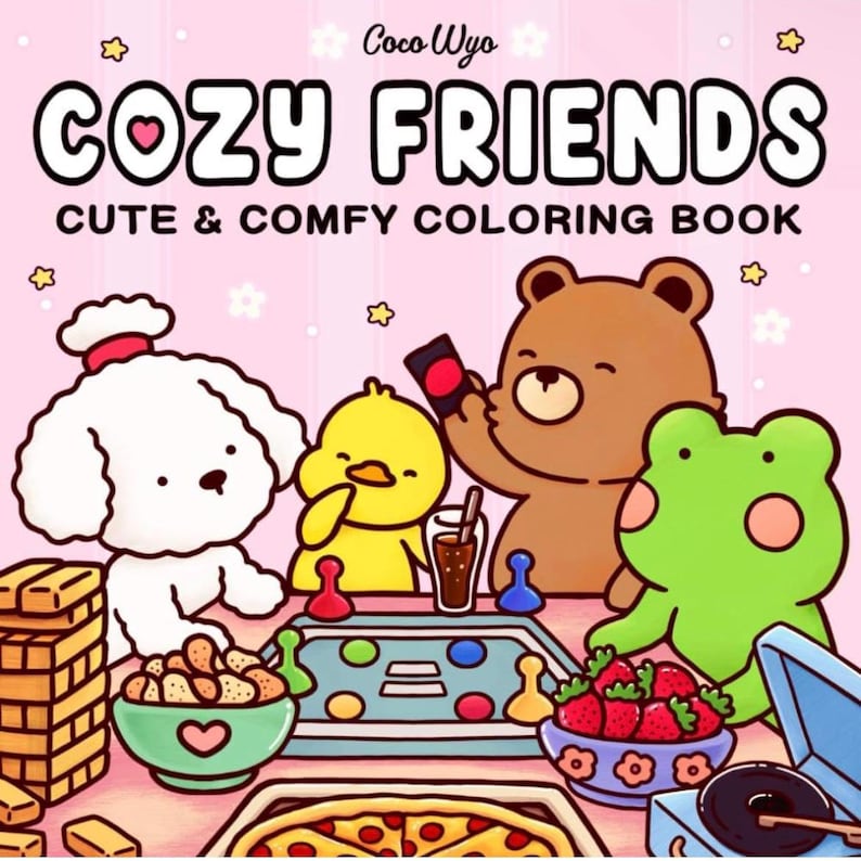 Cozy Friends Cute and Comfy Coloring Book by Cocowyo - Etsy