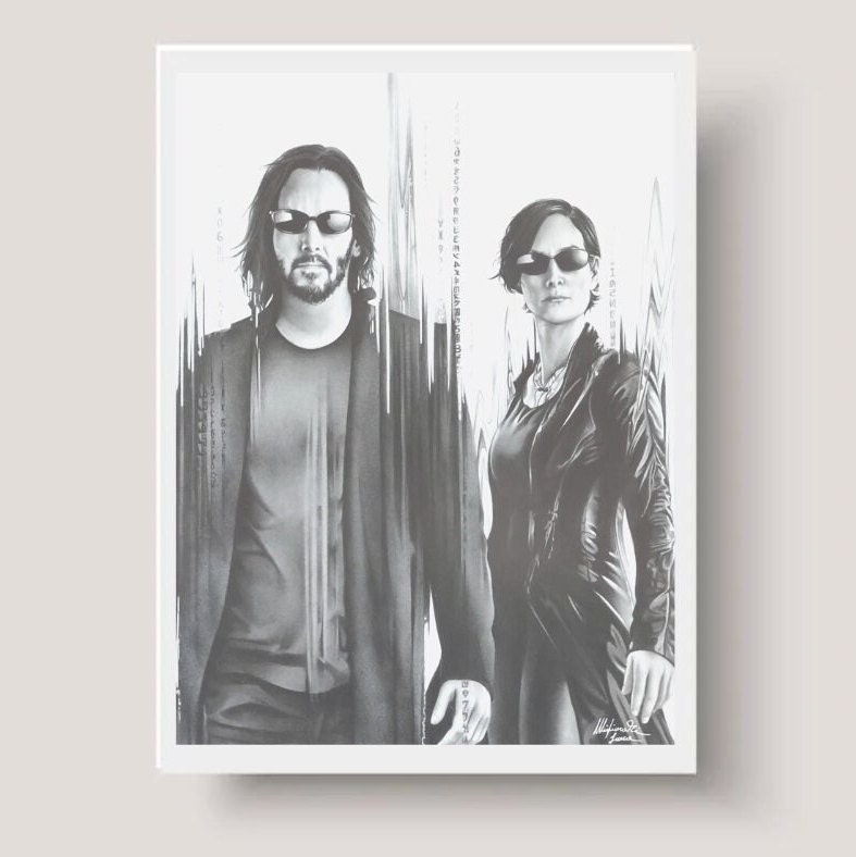 Pencil Drawing of the Matrix to Download and Print in All Formats - Etsy