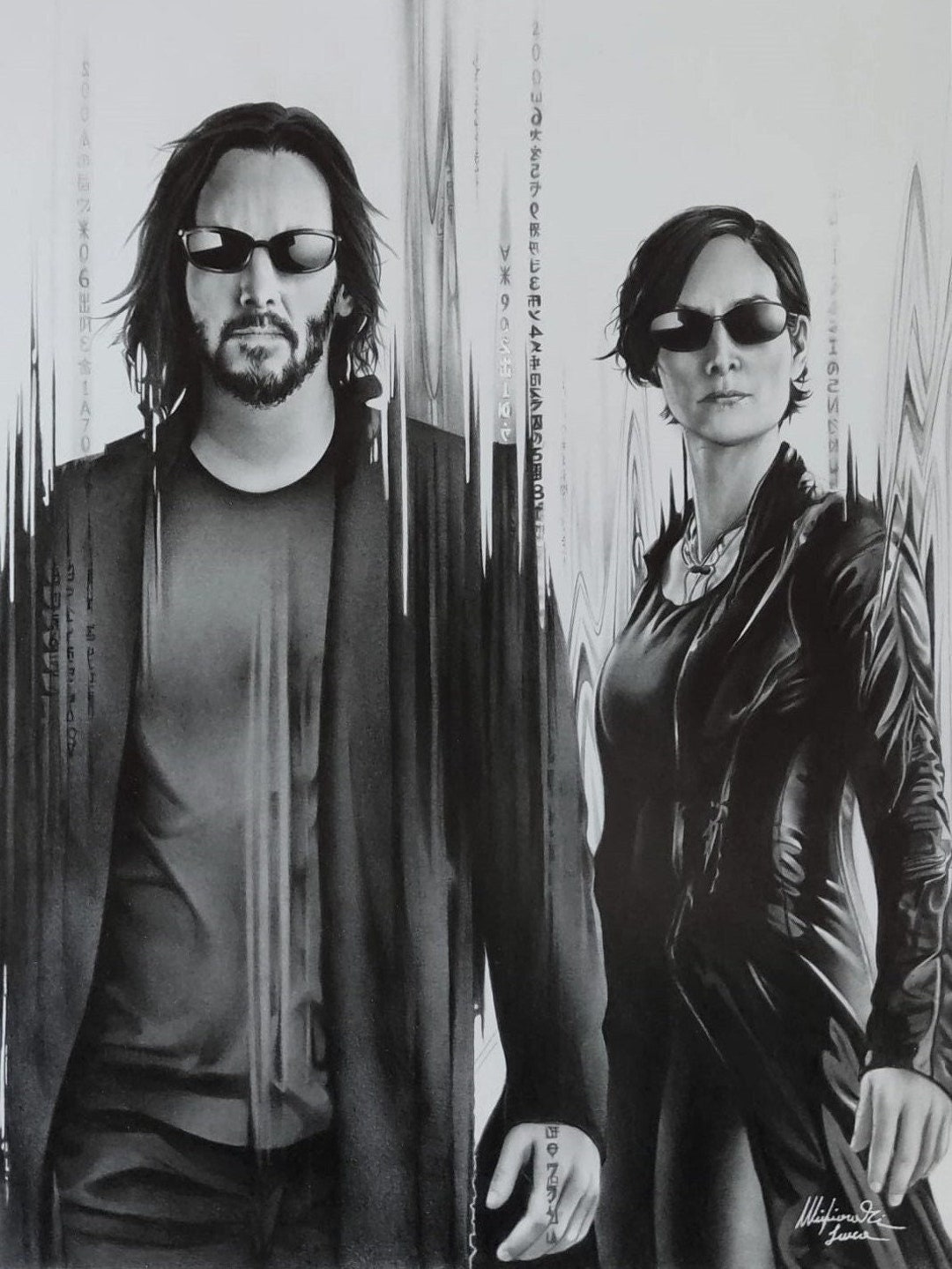 Pencil Drawing of the Matrix to Download and Print in All Formats - Etsy