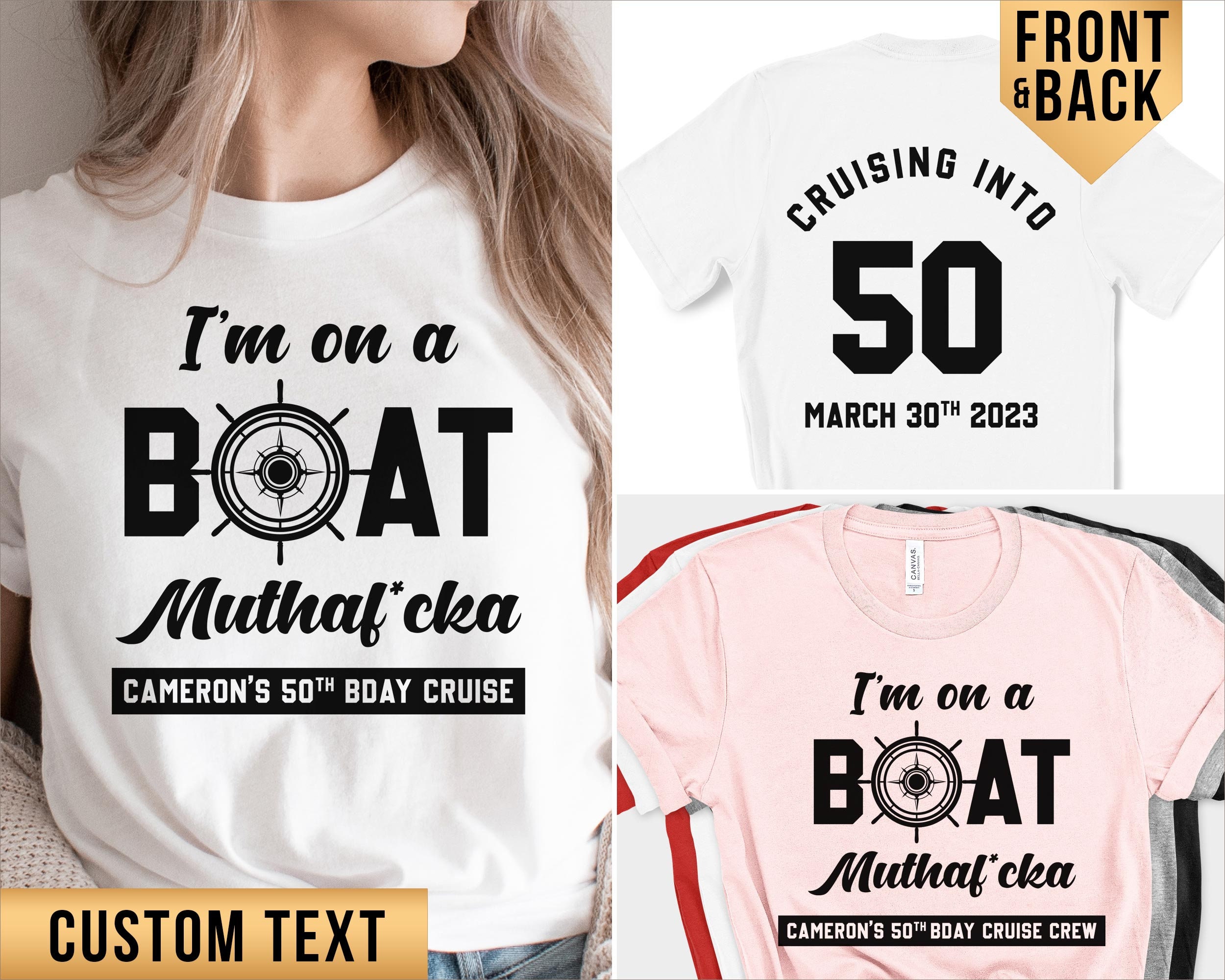 Cruise Birthday Shirt. I'm on a Boat. Personalized Cruise Crew Bday T ...