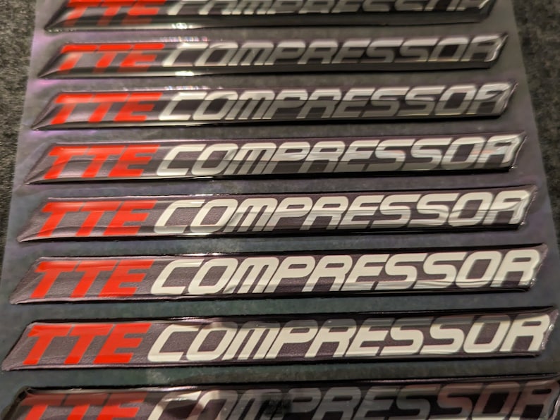 TTE Compressor Gel Stickers/labels/badges 110x10mm Toyota and Lexus - Etsy