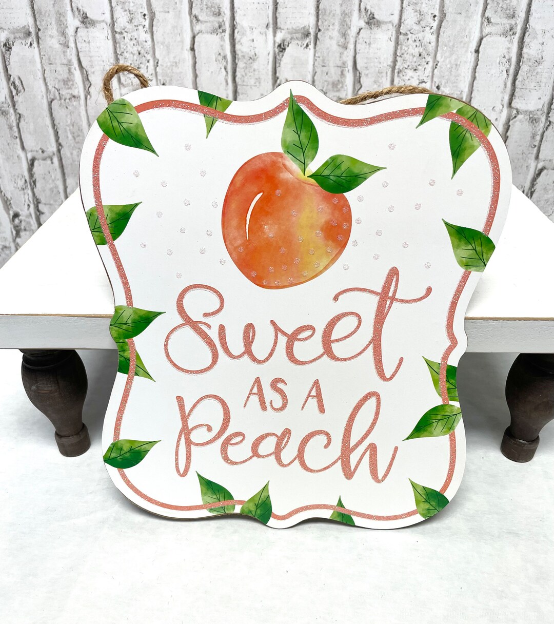 Spring Sign, Peach Sign, Sweet as a Peach Wreath Sign, AP8884, Summer ...