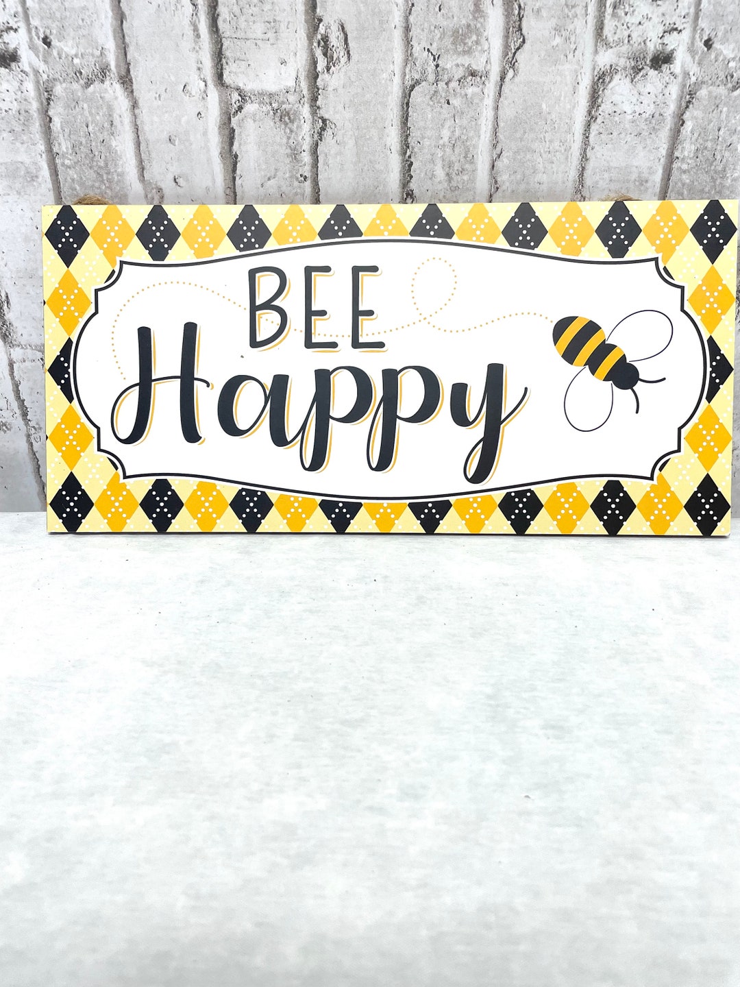 Bee Sign, Bee Happy Sign, Spring Bee Sign, Summer Bee Sign, Spring ...