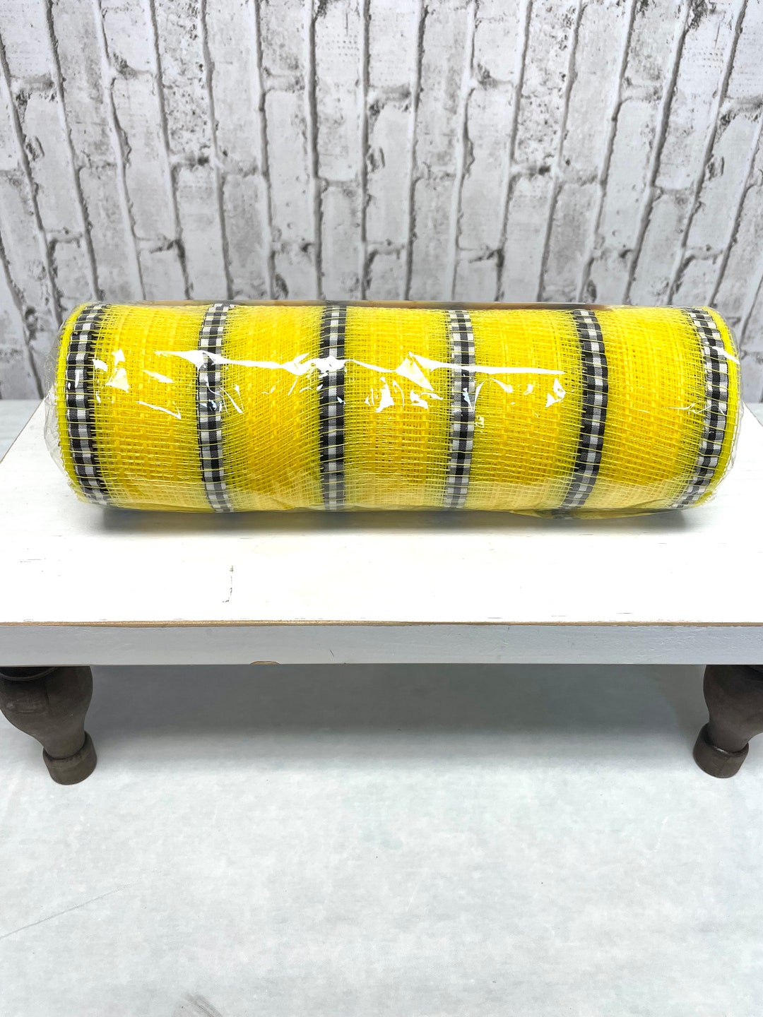 Yellow Black and White Mesh, RY8901J9, Yellow Mesh, Faux Jute Mesh ...