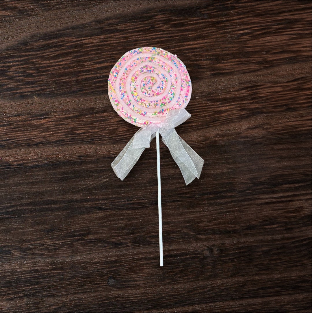 Pink Sprinkle Lollipop, 6” Dia - Etsy