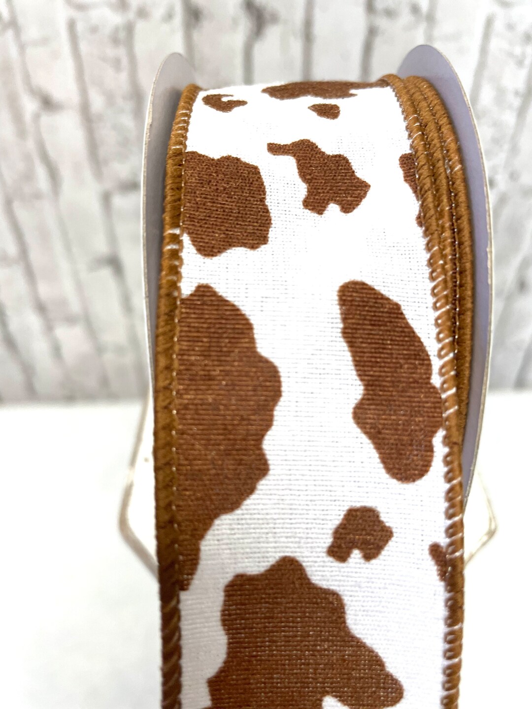 Brown Cow Print Ribbon, RGB137604, Country Ribbon, Animal Print Ribbon ...