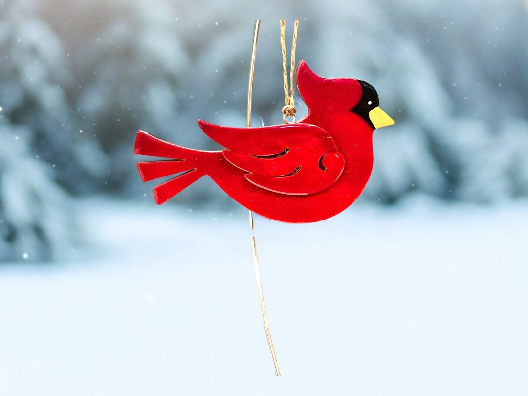 Wood Cardinal Ornament Looks Right, Christmas, Wreath Embellishments - Etsy
