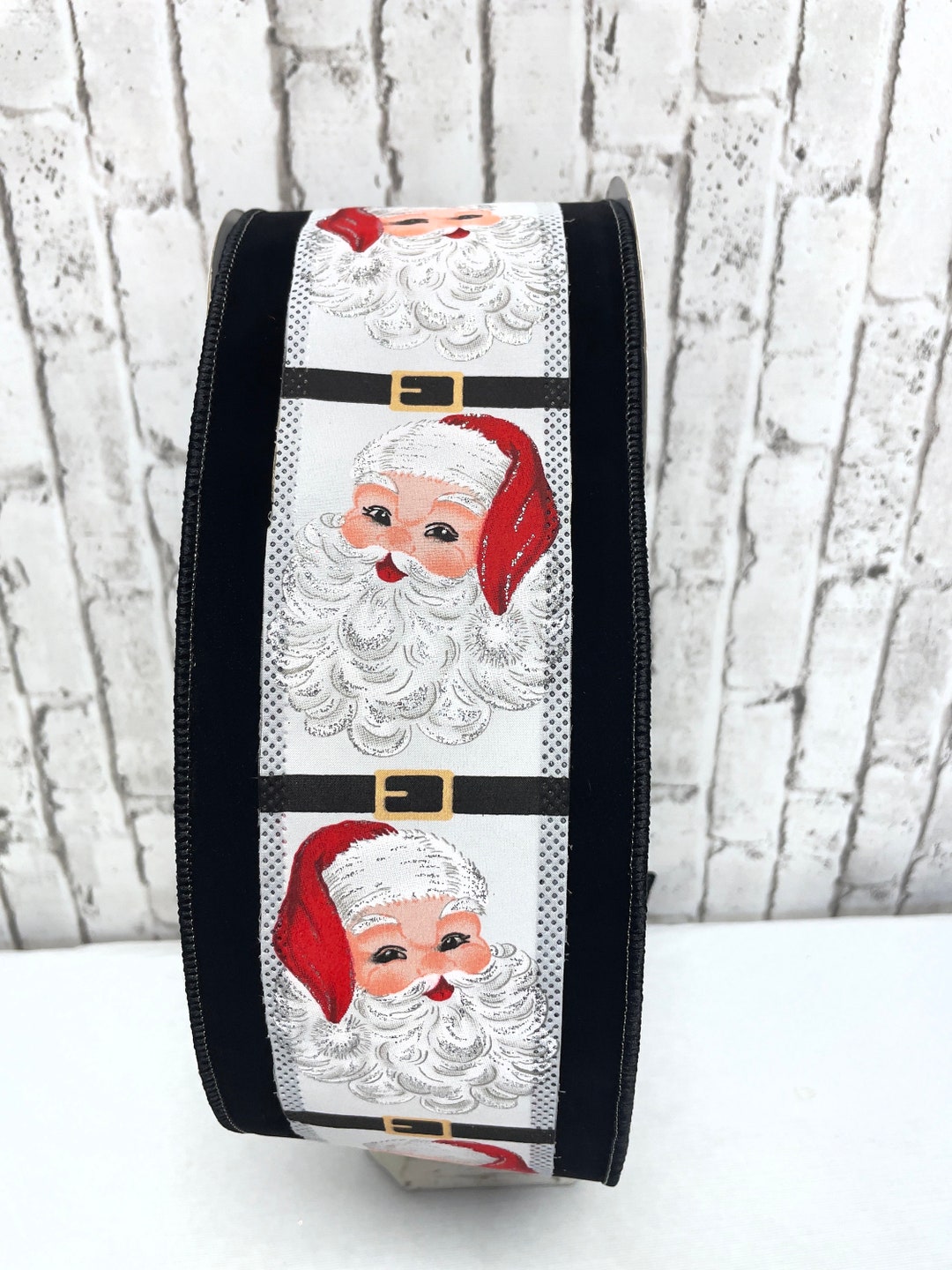 Santa Christmas Ribbon, MTX64959, Santa Face Ribbon, 4 Inch Christmas ...