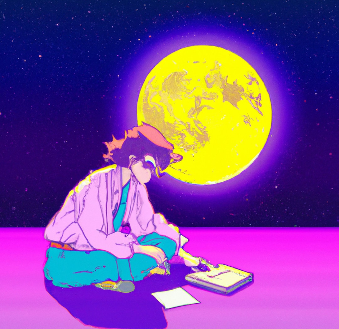 Nostalgia in Neon: A Synthwave Tribute to Tessai's "abe-no-nakamaro ...