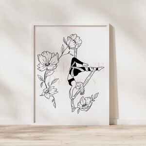 Aerial Silk Wall Art Aerialist Art Printable Aerial Dance Gift for ...