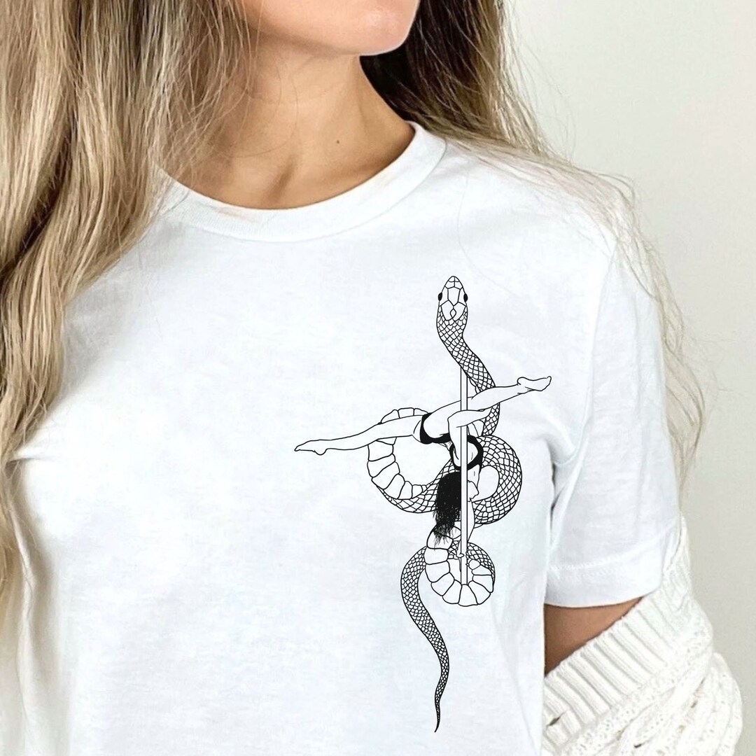 Pole Dance Tshirt for Pole Dancer Snake Shirt Pole Dance Gift for Pole ...