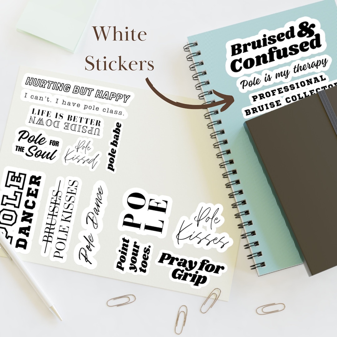 Pole Dance Sticker Sheet Pole Dance Vinyl Stickers Pole Dance Quotes ...