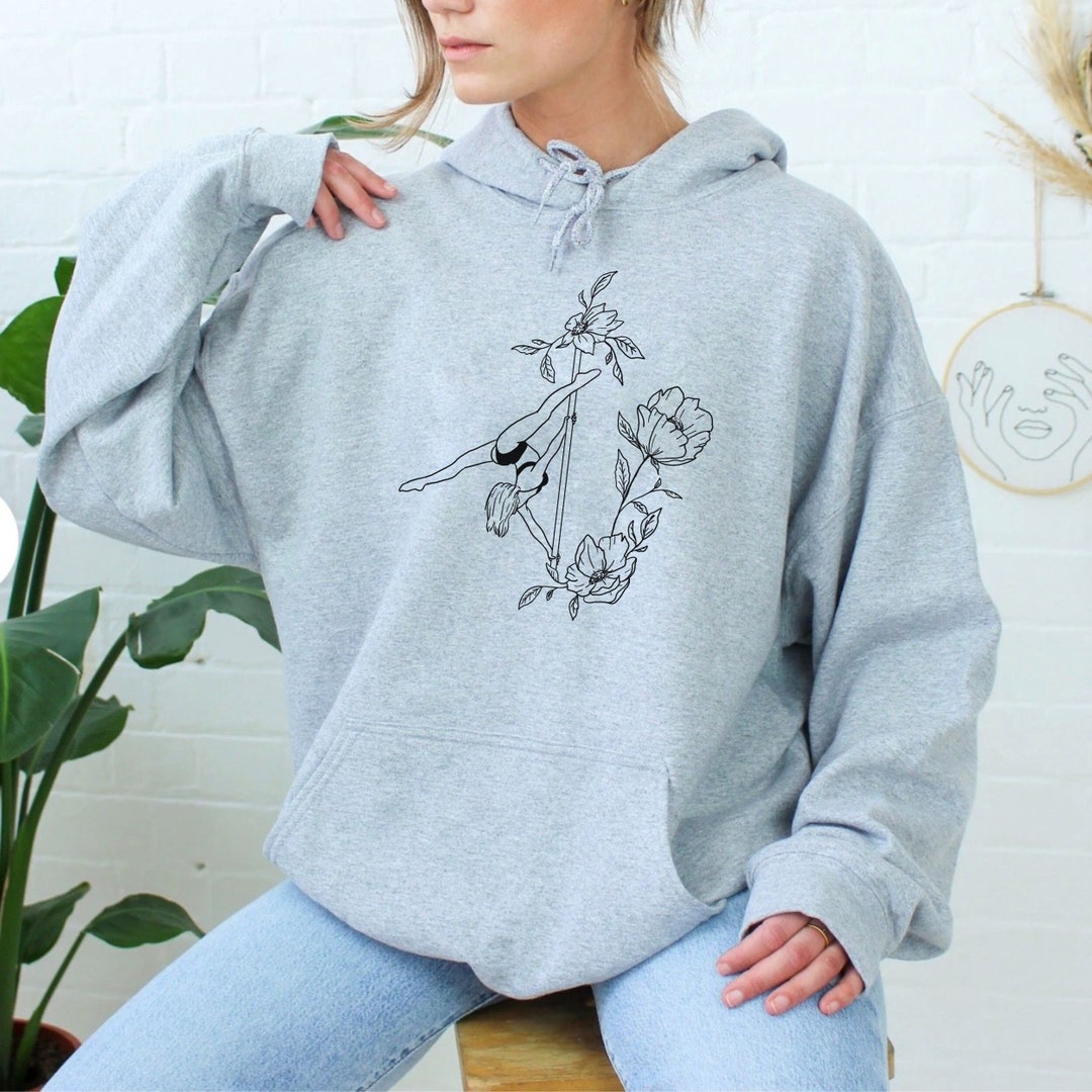 Floral Pole Dancer Hoodie, Pole Fitness Gift - Etsy