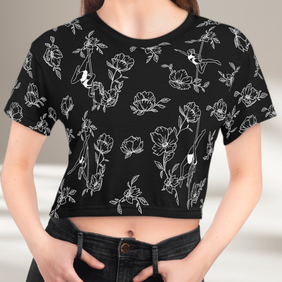 Pole Dance Crop T-shirt Pole Dance Cropped Tee Pole Dance Crop Top Pole ...