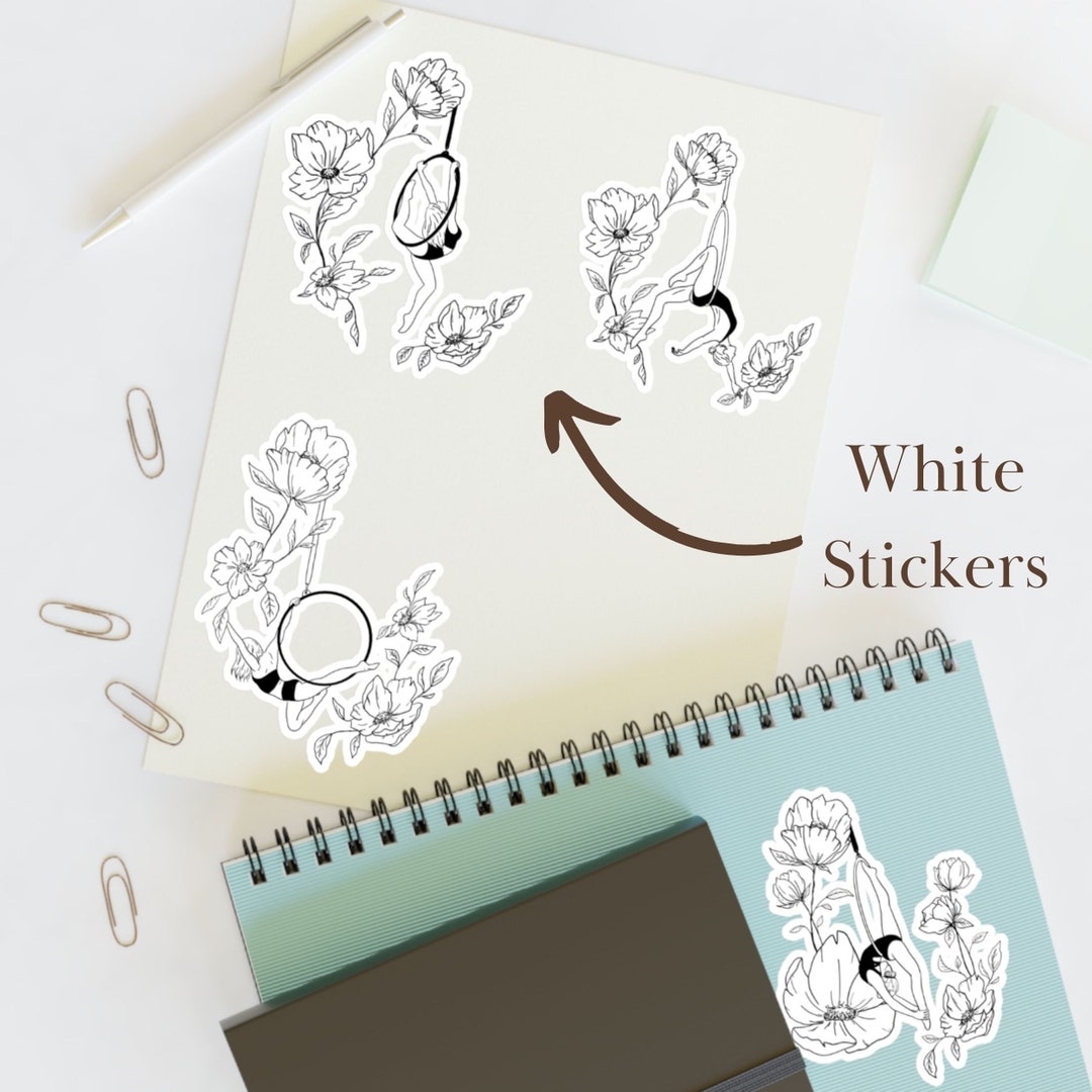 Aerial Hoop Sticker Sheet With 4 Stickers Hoop Aerialist Vinyl Sticker ...