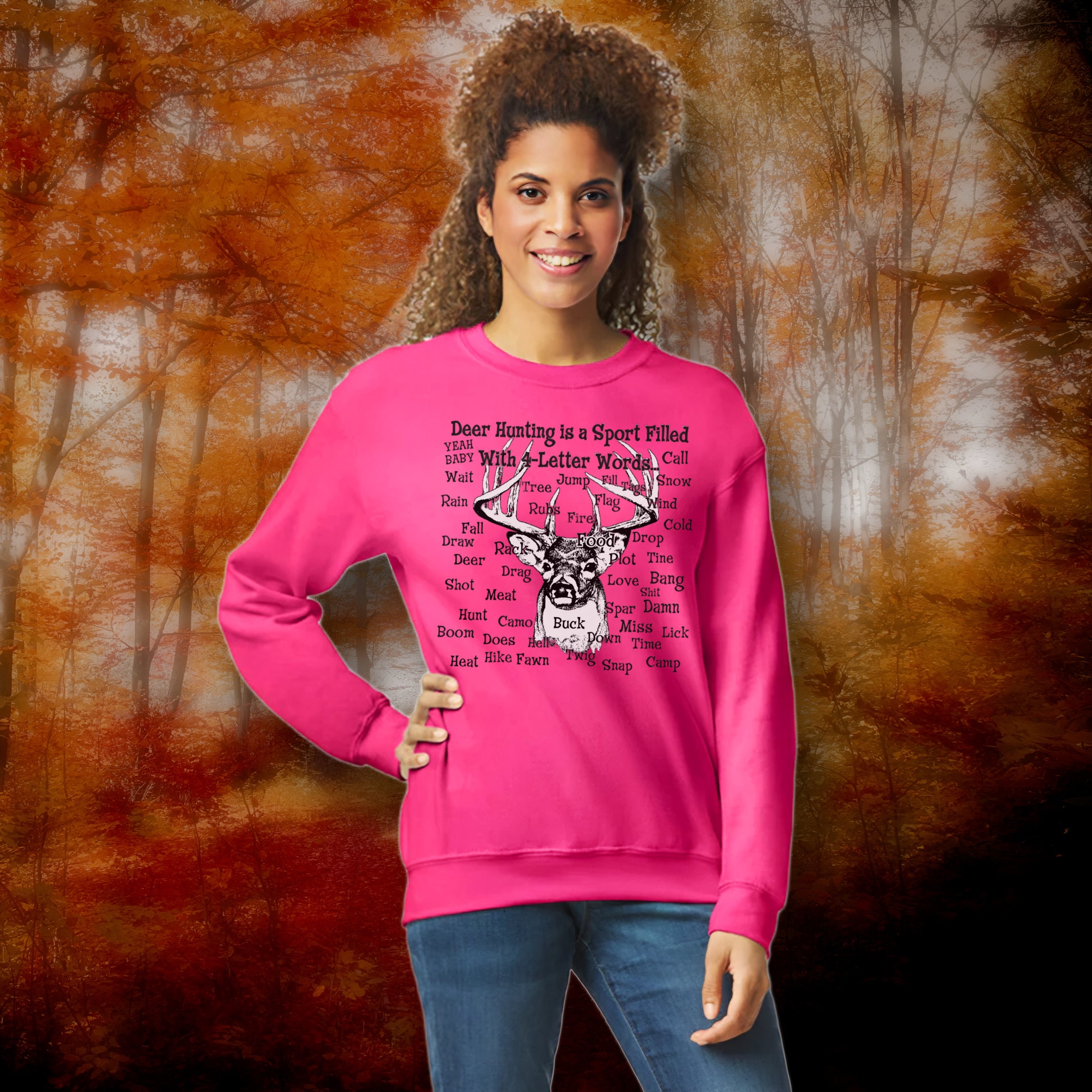 Funny Deer Hunting Sweatshirt, Funny Hunting Shirt, Gift Sweatshirt for ...