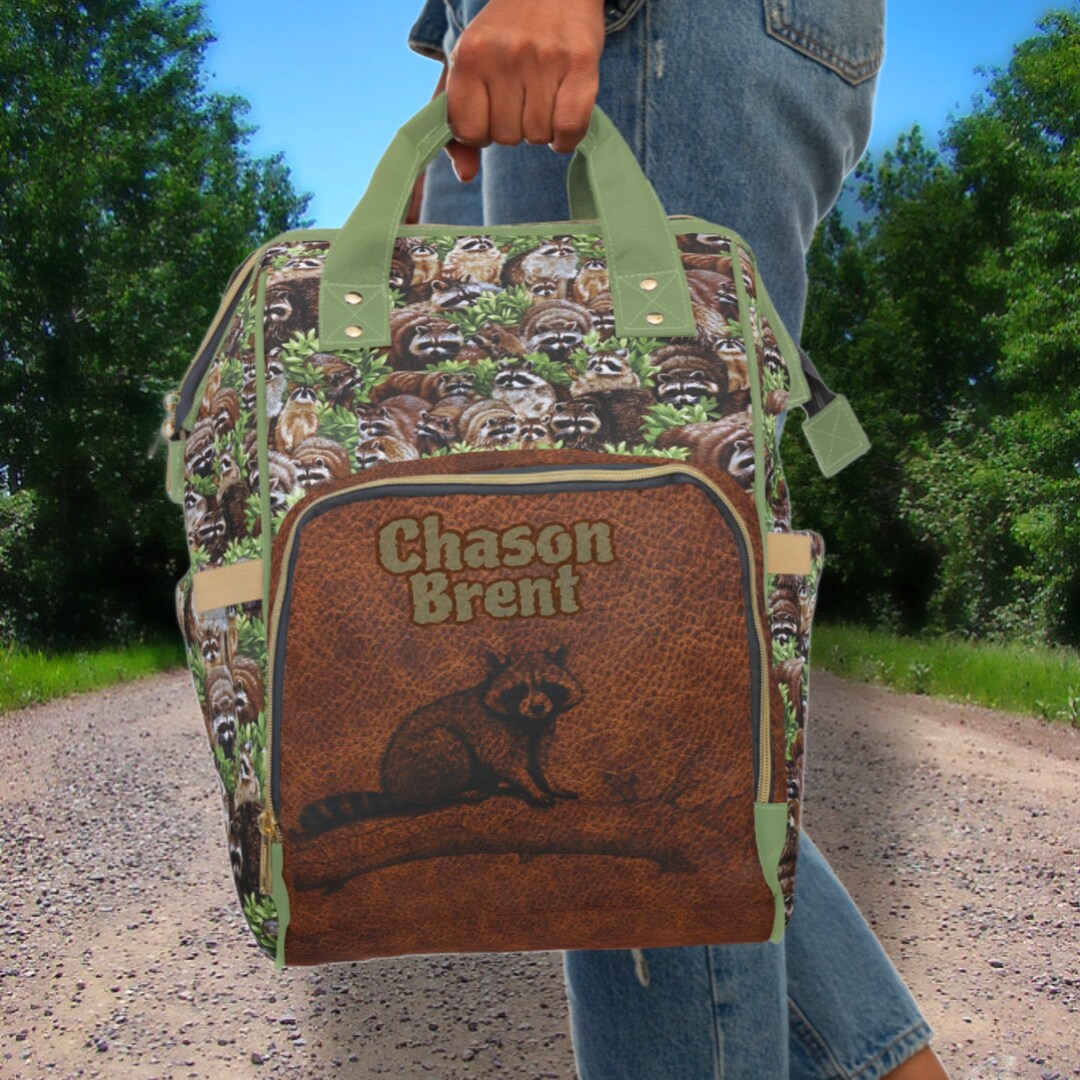 PERSONALIZED Raccoon Backpack, Raccoon Diaper Bag, Gift for Raccoon ...