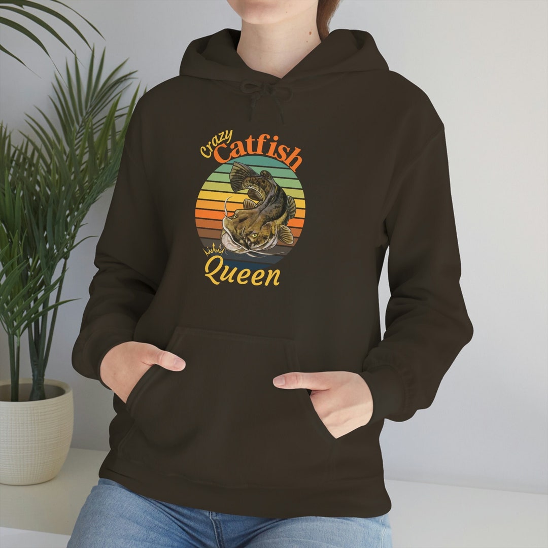 FLATHEAD CATFISH, Catfish Queen, Women's Fishing Hoodie, Catfish ...