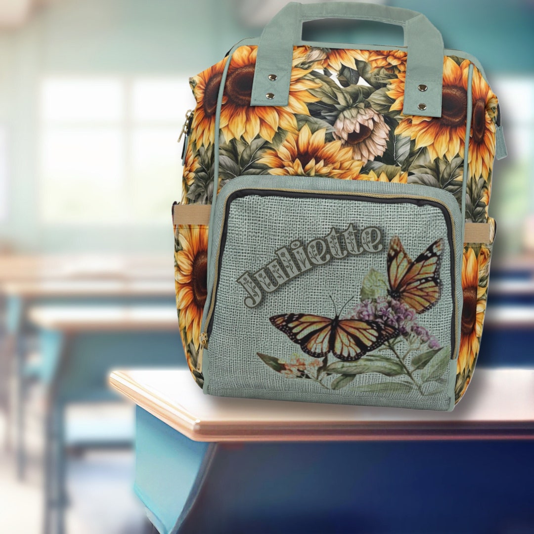 PERSONALIZED Back to School Monarch Butterfly Backpack, Girls Butterfly ...