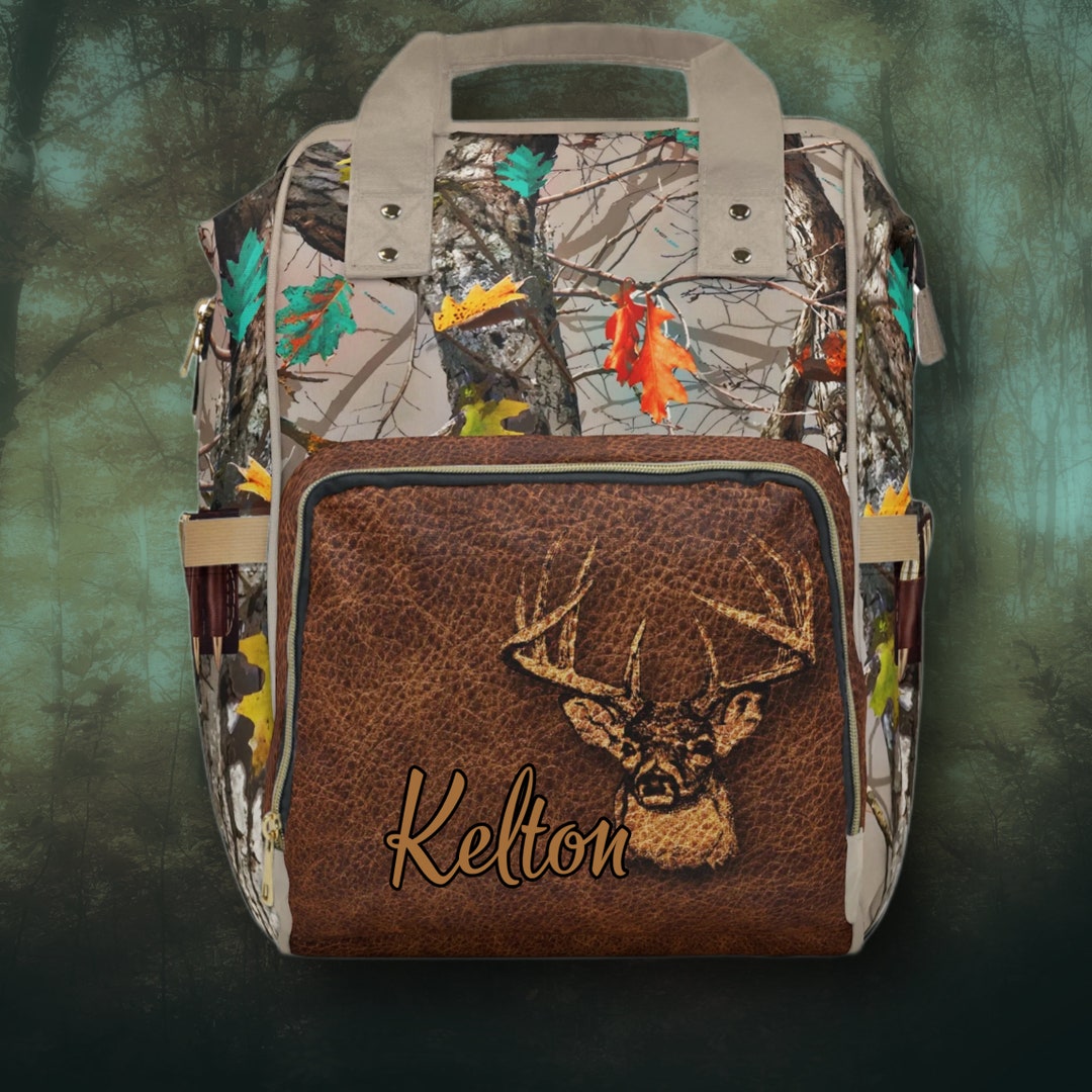 PERSONALIZED Deer Hunter Backpack or Diaper Bag Whitetail Deer & Rustic ...