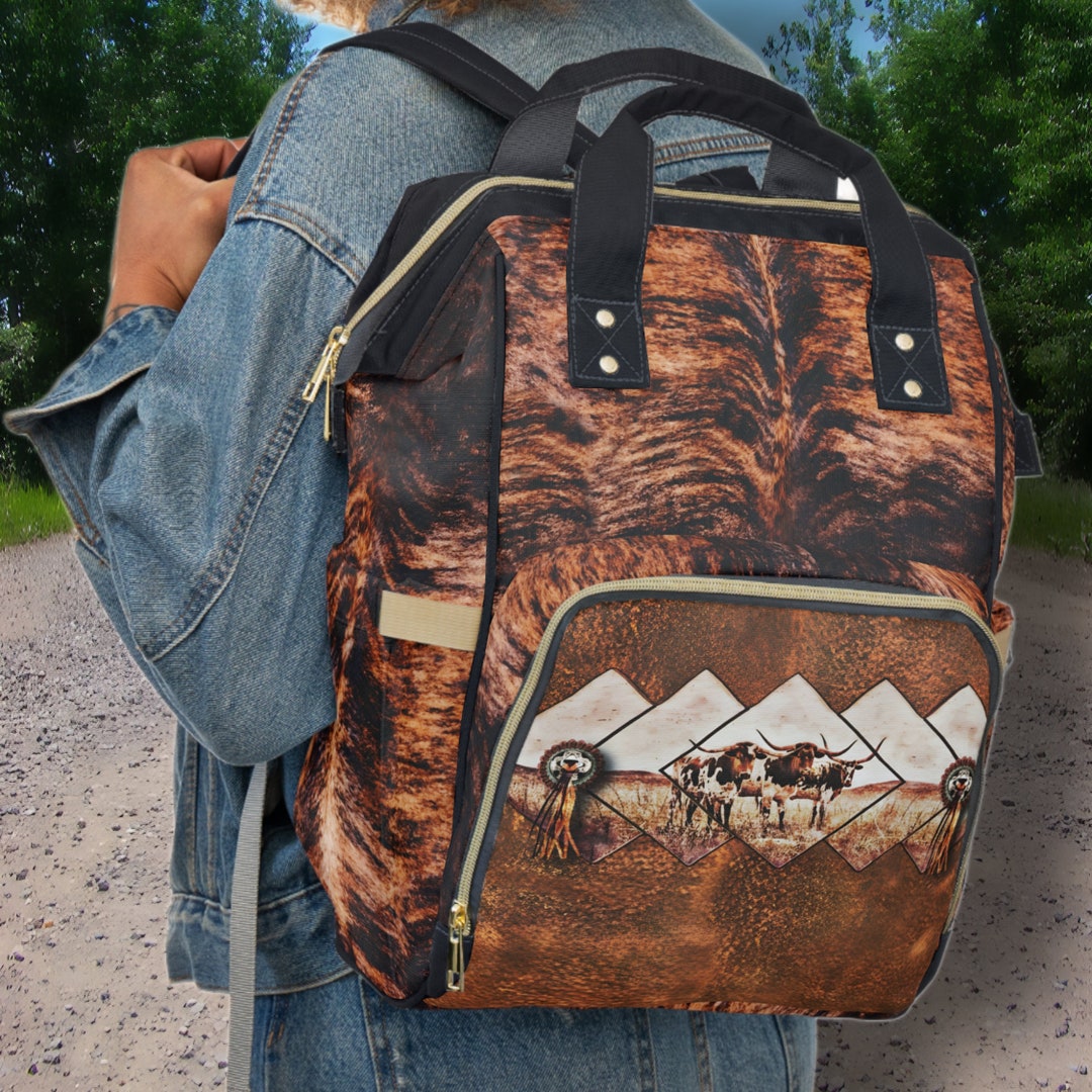 Personalized Western Backpack/diaper Bag With a Hair-on Cowhide ...
