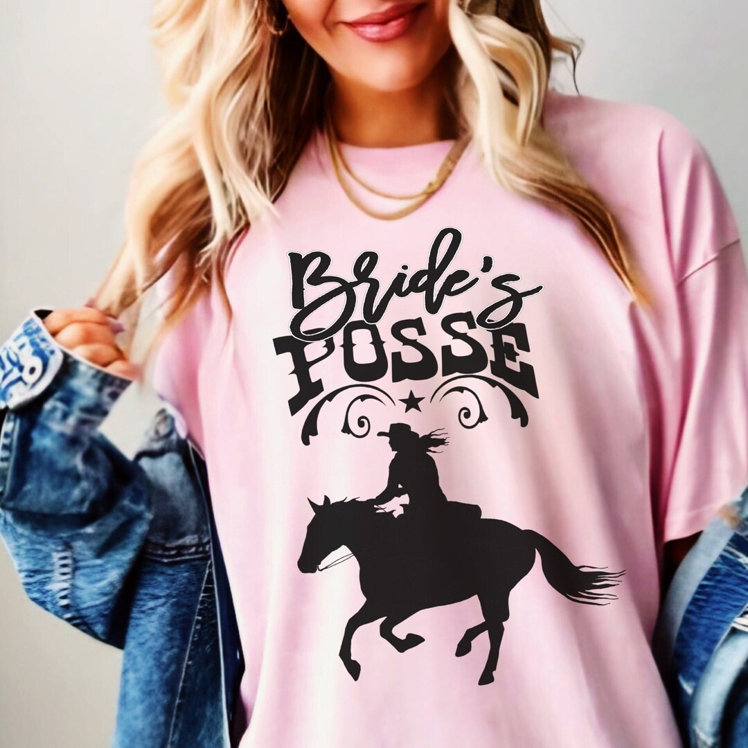 BRIDE'S POSSE Western Bachelorette T-shirts, Western Bride Shirt ...