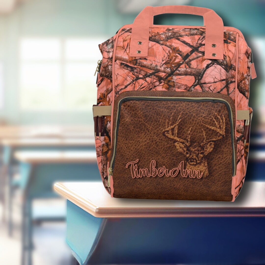 PERSONALIZED Back to School Deer Hunter Backpack, Whitetail Deer Tree ...