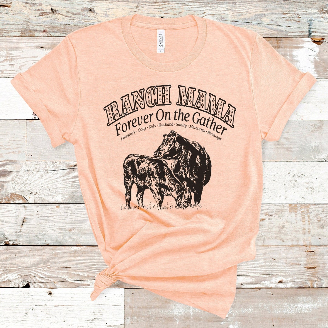 Angus Cattle Ranch Mama T-shirt Momma Cow Calf Ranching Mom Tee Beef ...