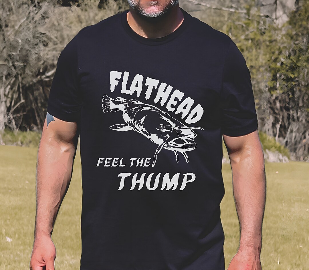 FLATHEAD Catfish T-shirt | Fishing Gift | Catfish Fishing | Reel Men ...
