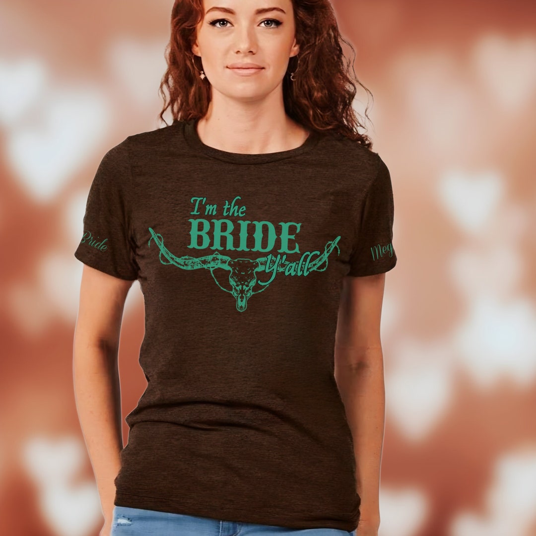 PERSONALIZED Western Bride Tribe Bachelorette Tshirt Set, Western Bride ...