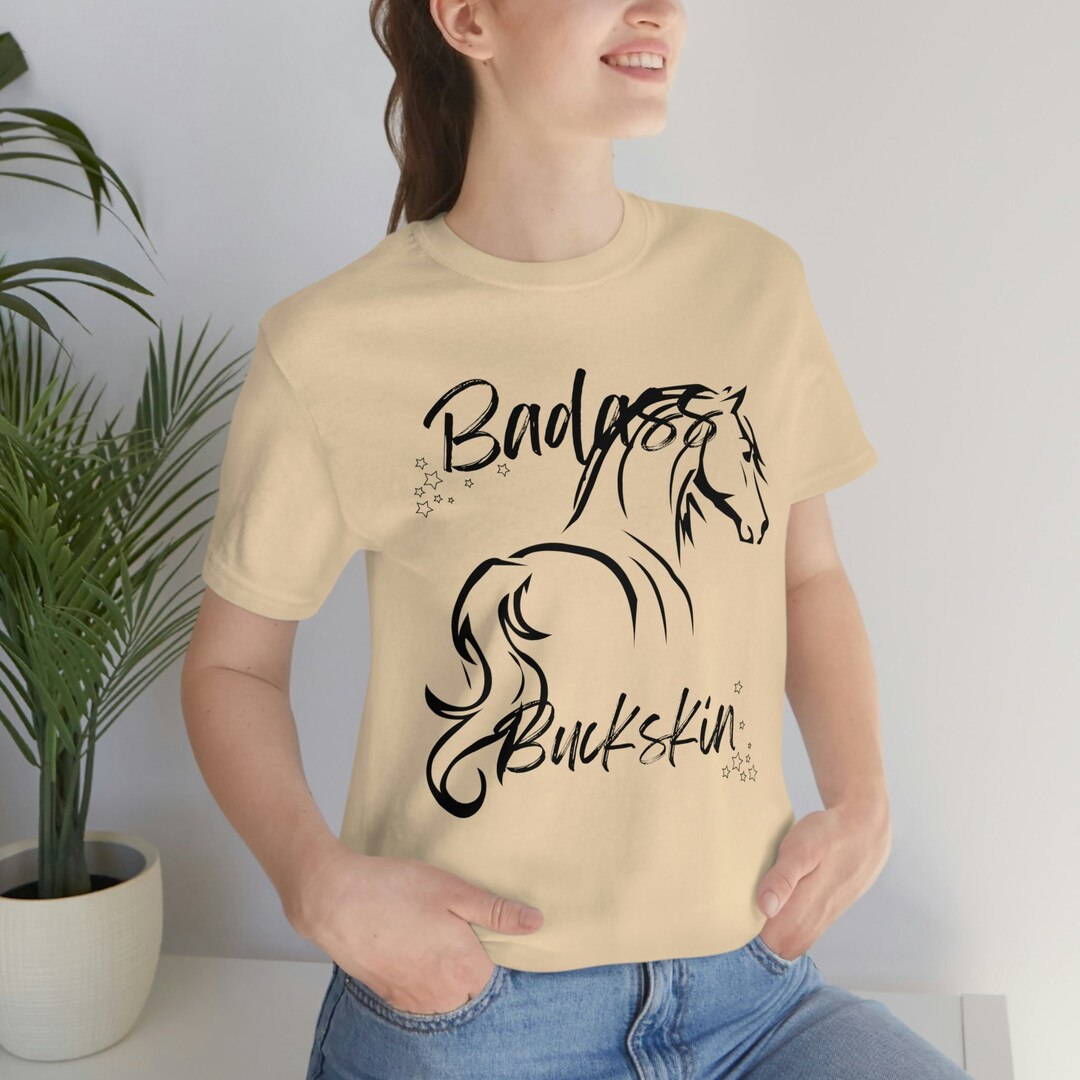 Horse T-shirt Gift for Her, Cute BUCKSKIN Horse Lover Gift, Trendy ...