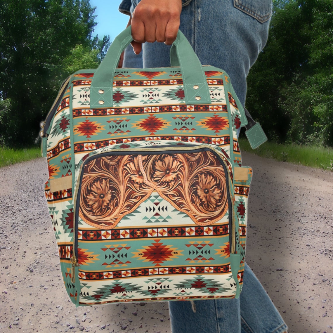 PERSONALIZED Western Backpack/diaper Bag Saddle Blanket & - Etsy