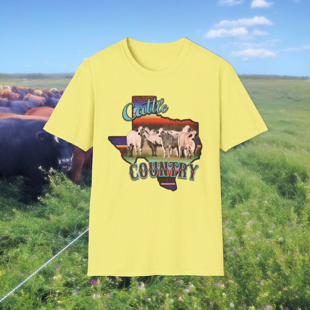 Texas Cattle Country Brahman Tshirt Gift for Cow Lovers, Cowgirls ...