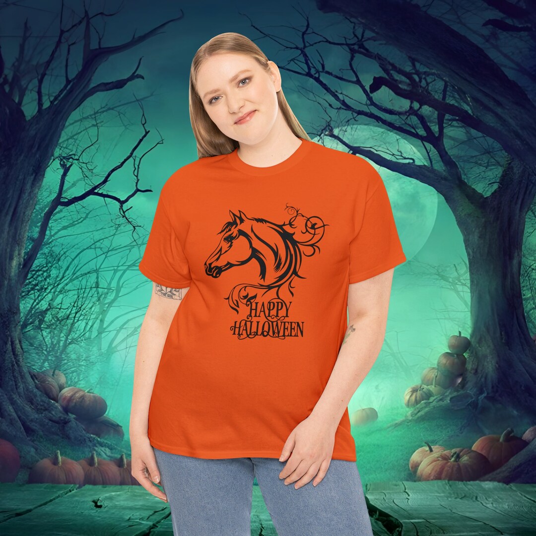 Halloween Aesthetic Horse Shirt, Stylish Halloween Wicked Western Tee ...