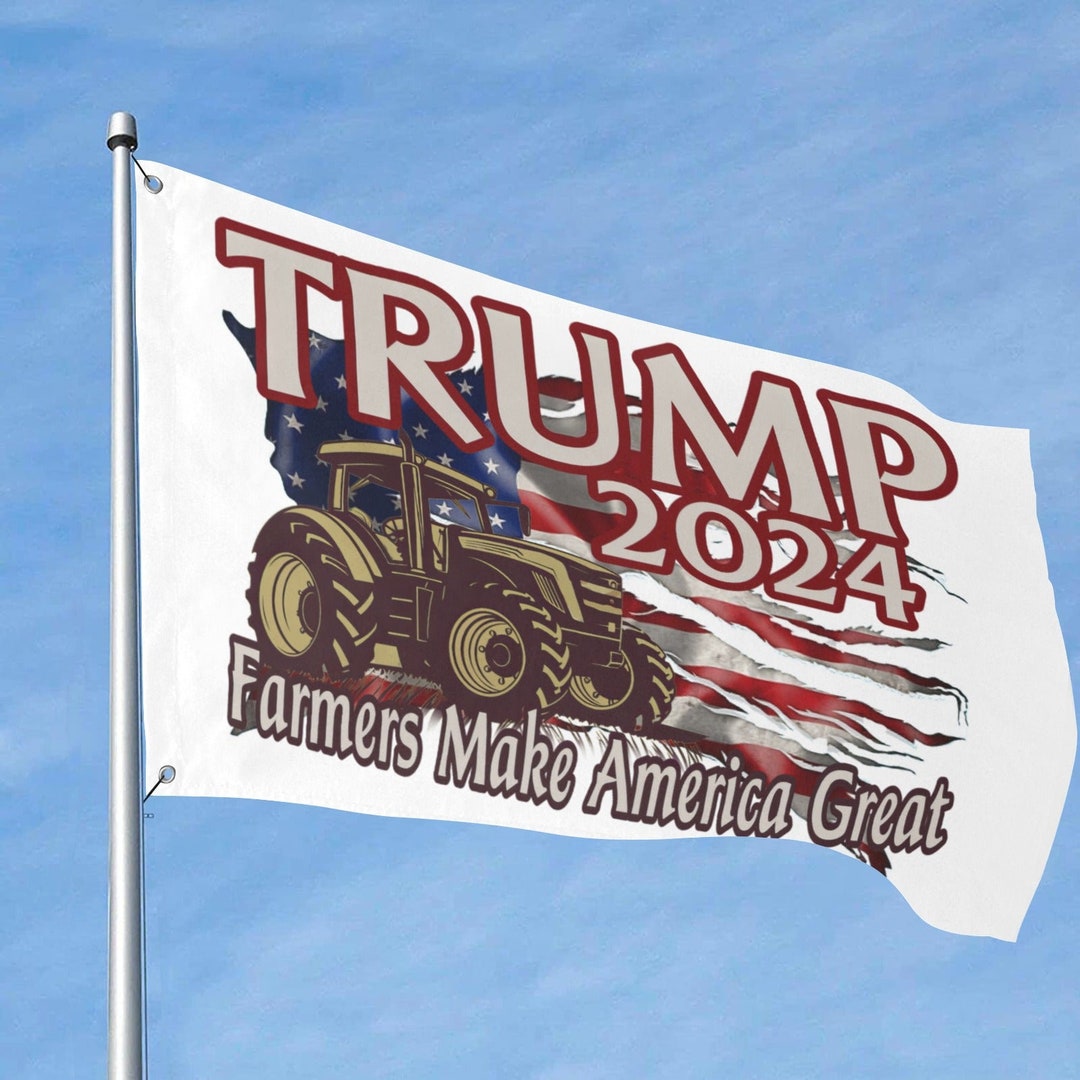 Trump 2024 Farmer Flag Xlarge Custom Flag 8x5 Ft (96"x60") (one Side ...