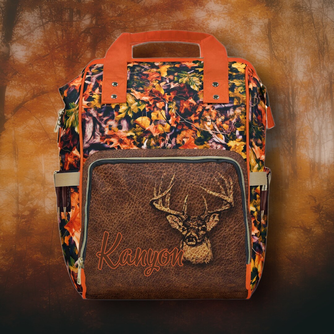 PERSONALIZED Deer Hunter Backpack or Diaper Bag Whitetail Deer Blaze ...