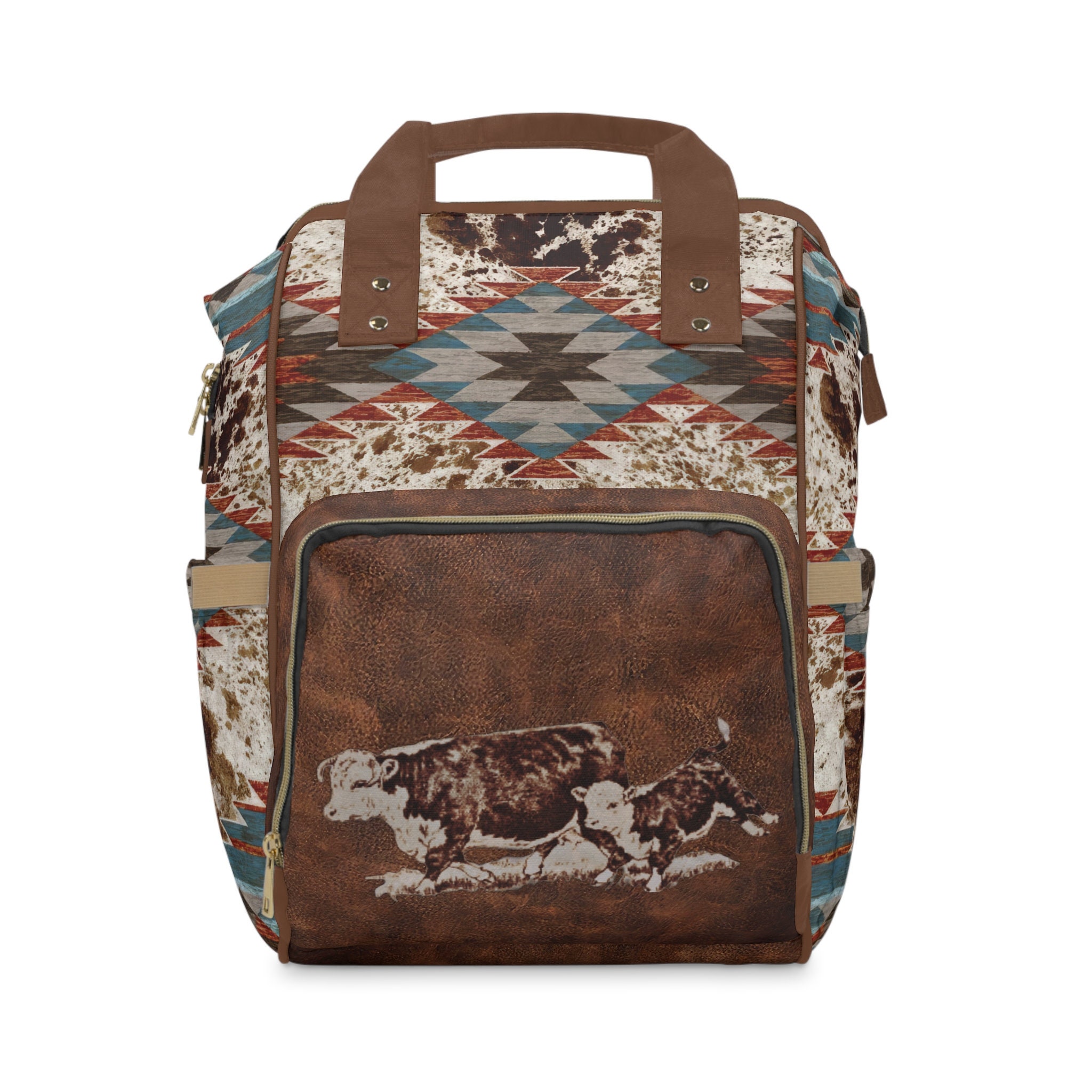PERSONALIZED Western Backpack Horned Hereford Cattle Gift for Rancher ...
