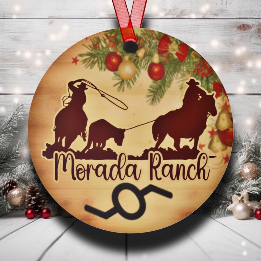 PERSONALIZED Team Roping Ranch Cowboy Western Ornament, Custom ...