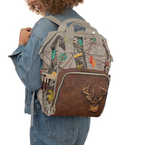 PERSONALIZED Back to School Deer Hunter Backpack, Whitetail Deer Camo ...