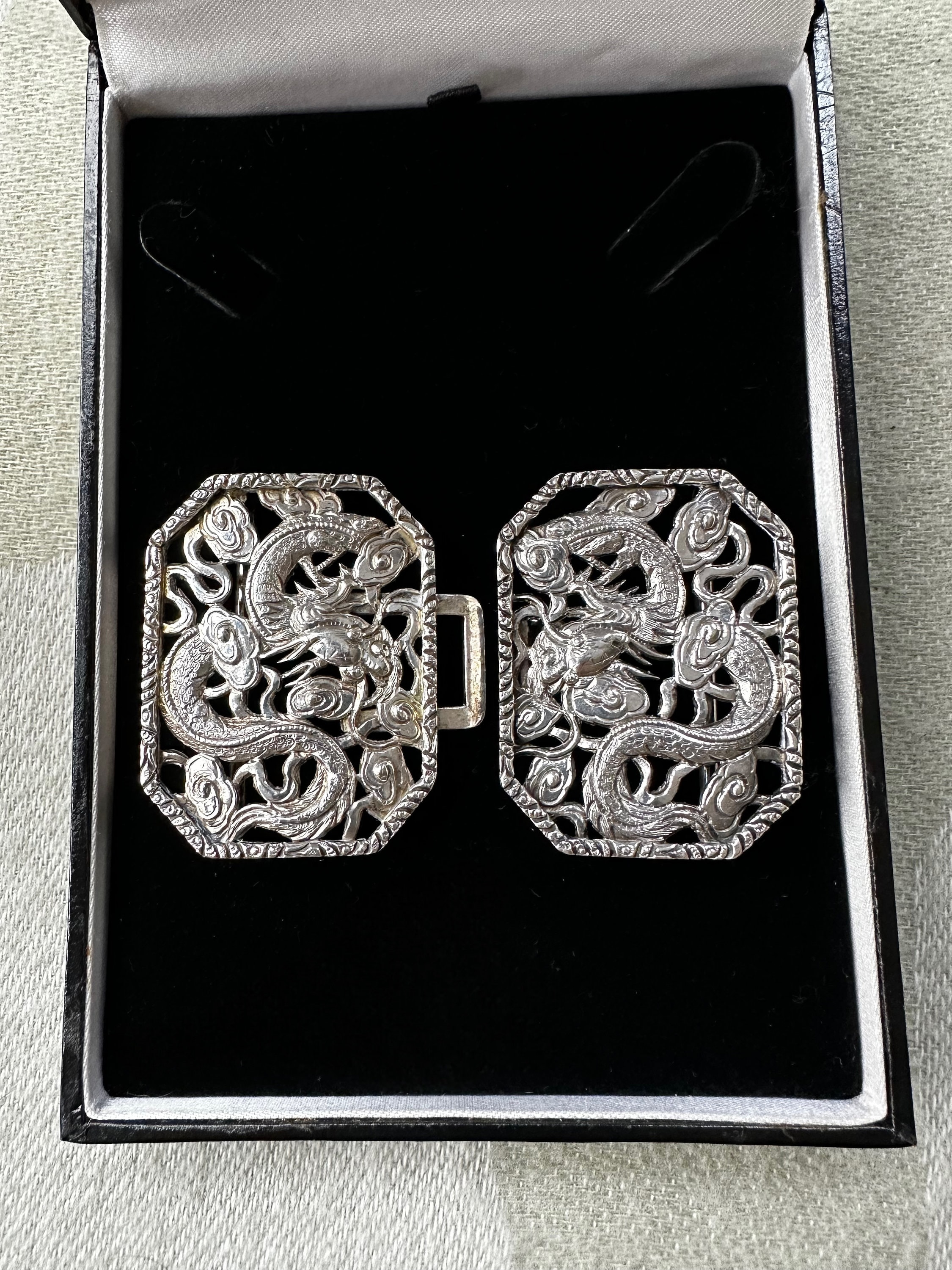 Antique Chinese Silver Buckle - Etsy