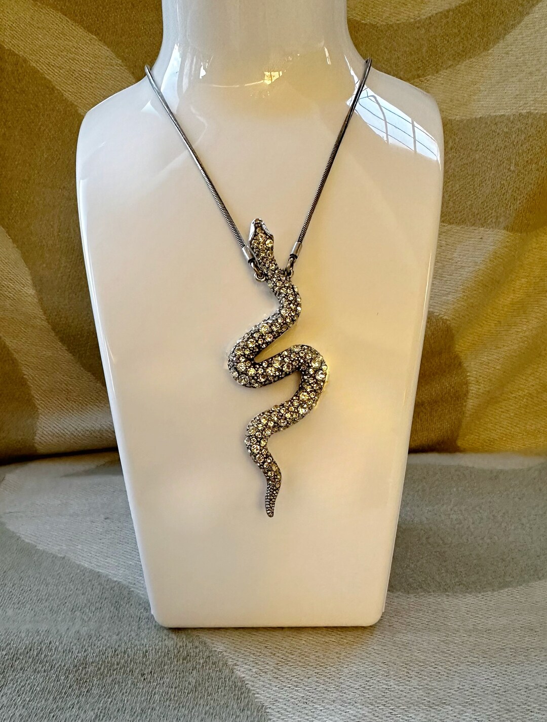 Vintage “pilgrim” Snake Necklace - Etsy