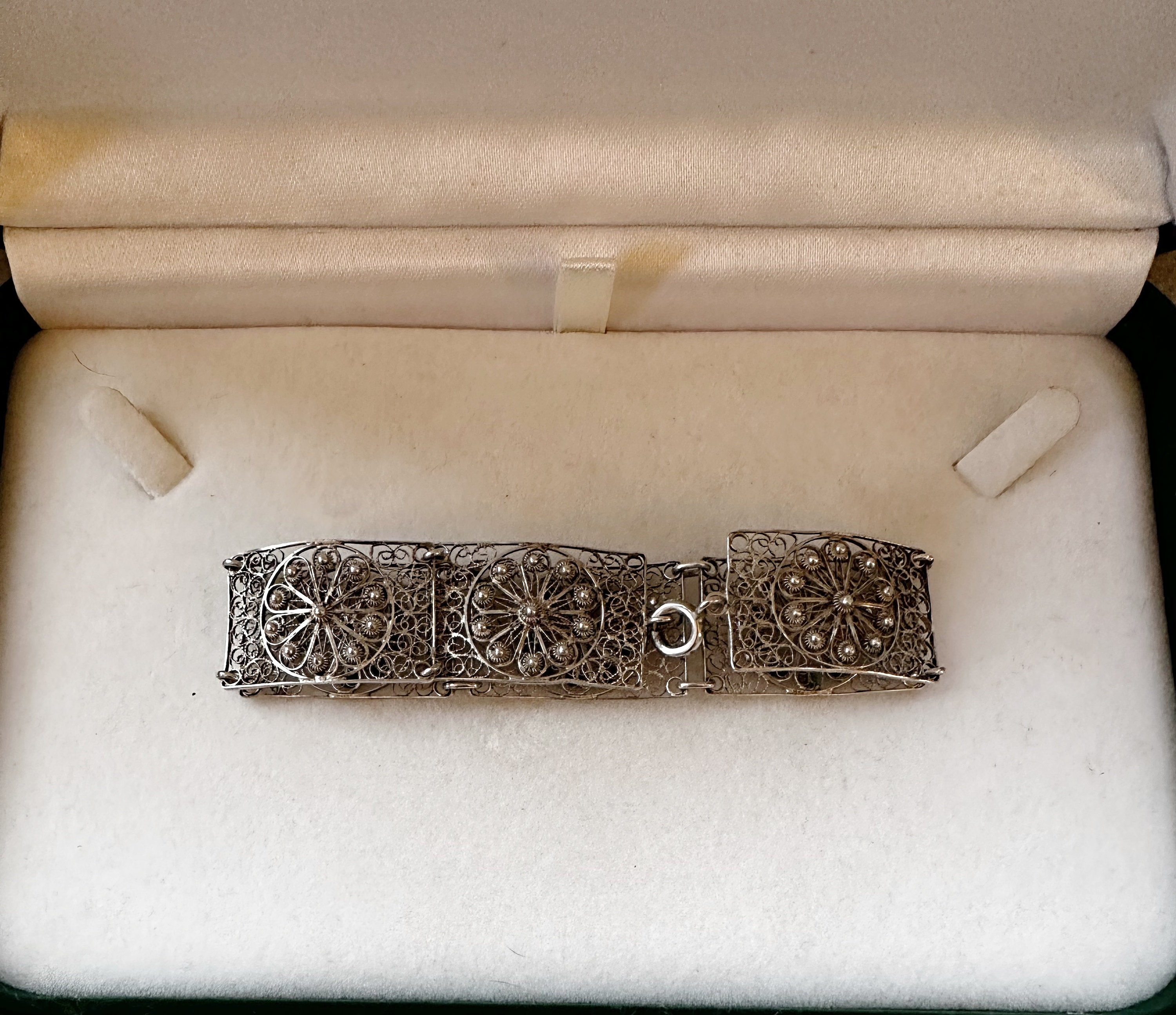 Antique Greek Silver Filigree Bracelet - Etsy